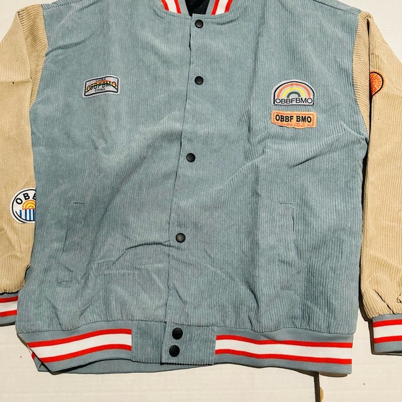 no brand | Jackets & Coats | Obbf Bmo Blue And Tan Varsity Jacket ...